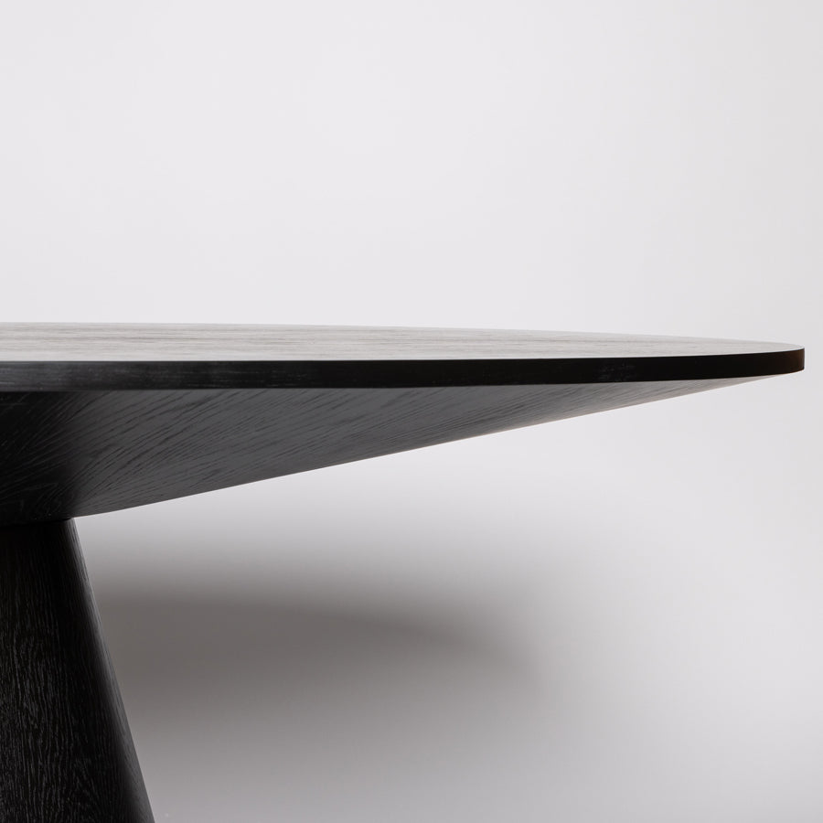 Alice oval dining table in black oak |Stacks |Wellington – Stacks ...