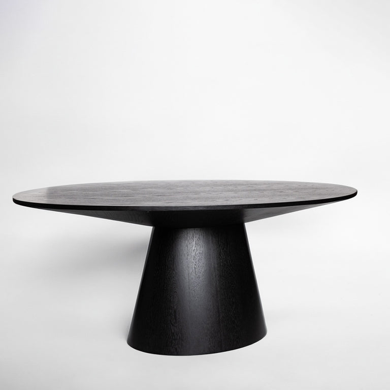Alice oval dining table in black oak |Stacks |Wellington – Stacks ...