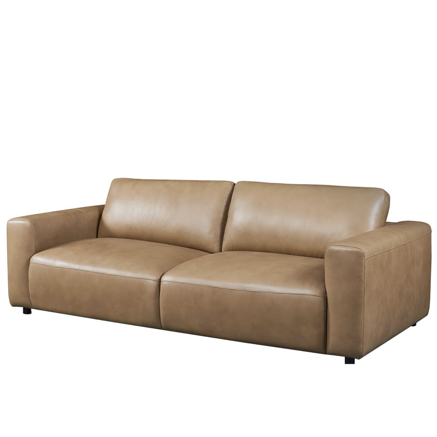 Lucas sofa in tan leather |Stacks |Wellington – Stacks Furniture Store