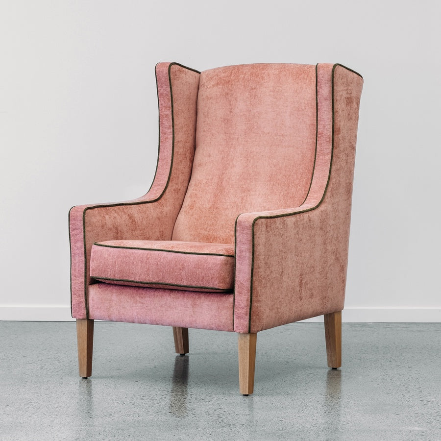 Partridge armchair in magma blush & grass |Stacks |Wellington – Stacks ...