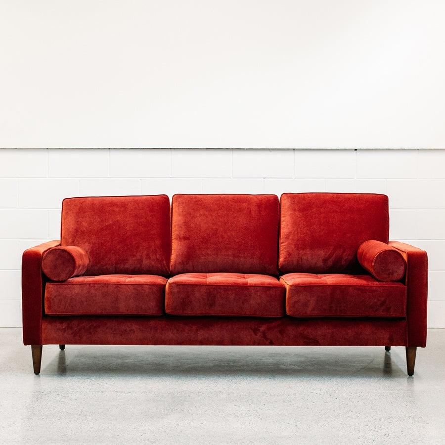 Chanel sofa in theadora rouge | Stacks Furniture | Wellington – Stacks ...
